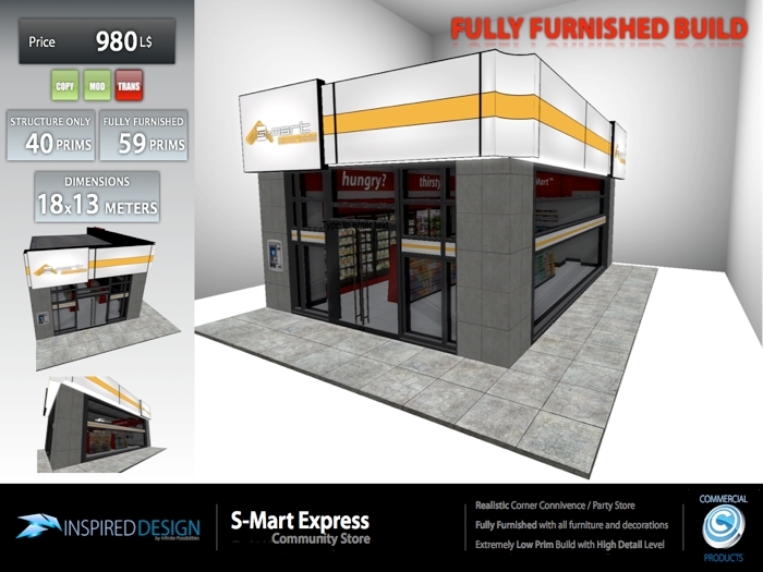 Second Life Marketplace - Inspired Design - S-Mart Express Convience ...